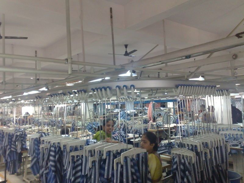 Warehouse Ss Vertical Conveyor Garment Hanging System