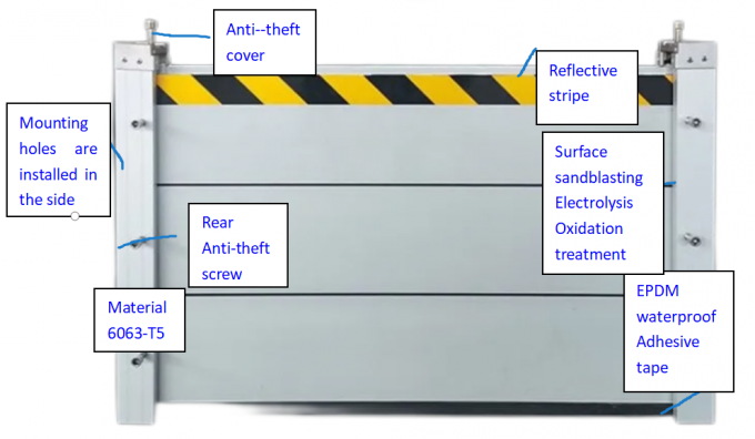 Aluminum Alloy Profiles Flood Defence Barrier for Offices Schools Hospitals