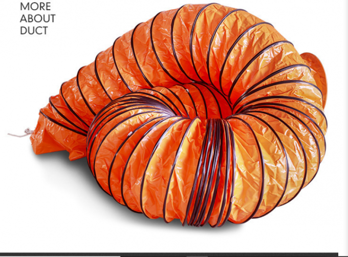 High temperature canvas steel wire expansion hose smoke exhaust fan ...